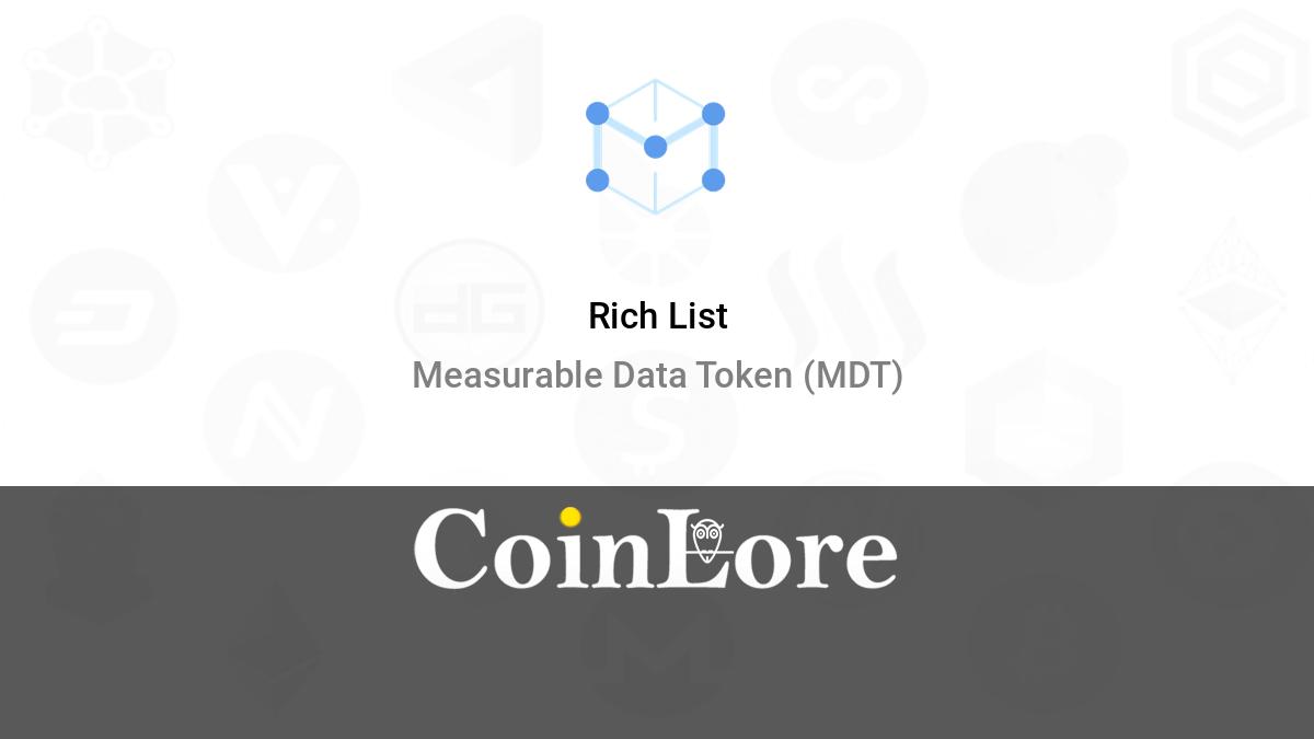 Measurable Data Token Rich List - Top 100 Addresses | CoinLore