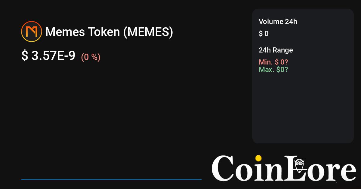 Memes Token Price, Chart, Market Cap, MEMES Coin Essentials | CoinLore