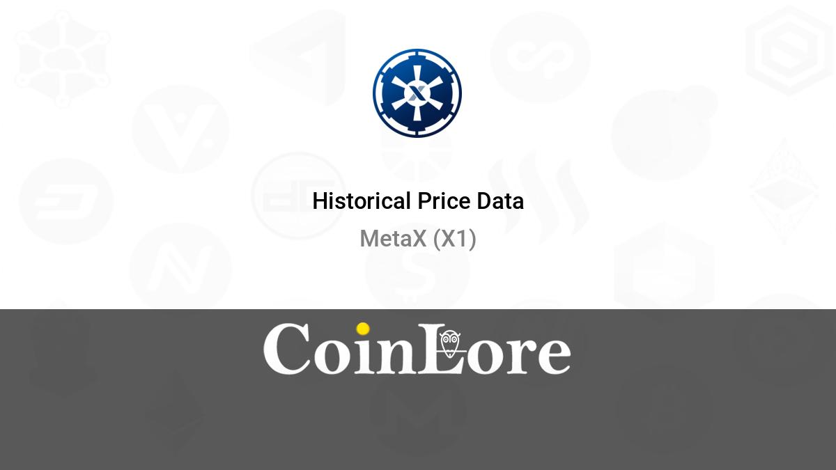 MetaX (X1) Historical Prices | CoinLore