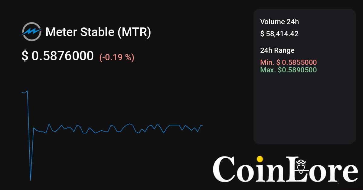 Meter Stable Price, Chart, Market Cap, MTR Coin Essentials | CoinLore