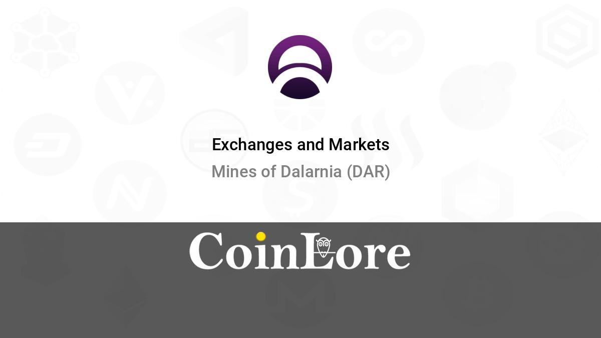 DAR Open Network (D) Exchanges - Where to Buy,Sell,Trade | CoinLore
