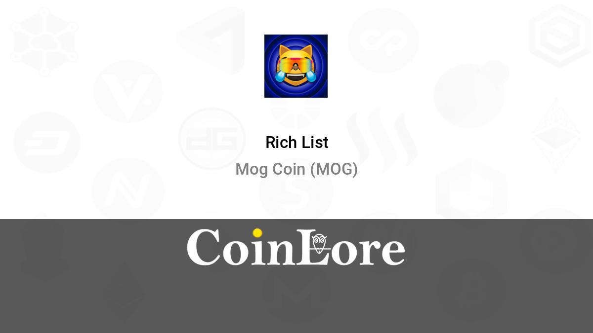 Mog Coin Rich List - Top 100 Addresses | CoinLore