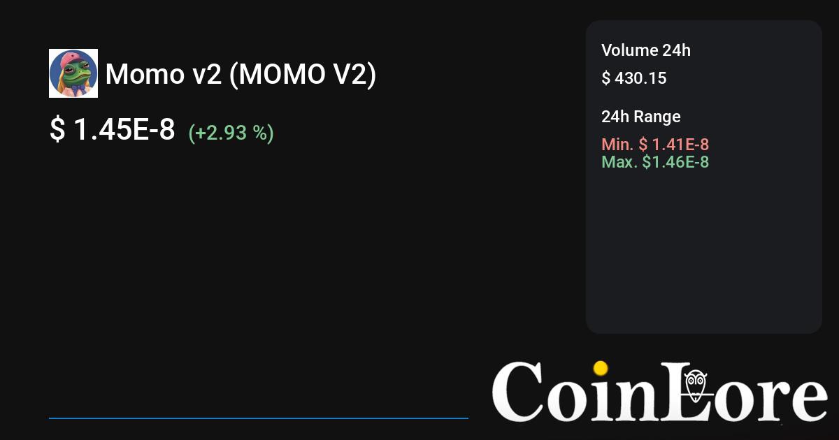 Momo v2 Price, Chart, Market Cap, MOMO V2 Coin Essentials | CoinLore