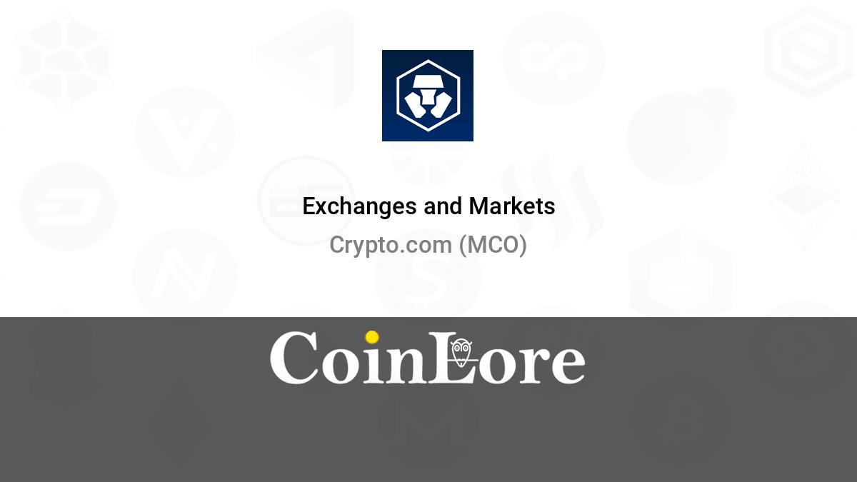 크립토닷컴 (MCO) 거래소 | CoinLore