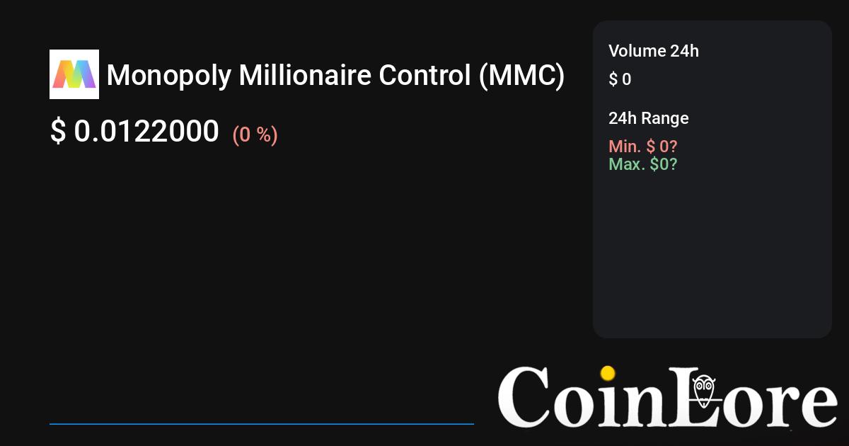 Monopoly Millionaire Control Price, Chart, Market Cap, MMC Coin ...