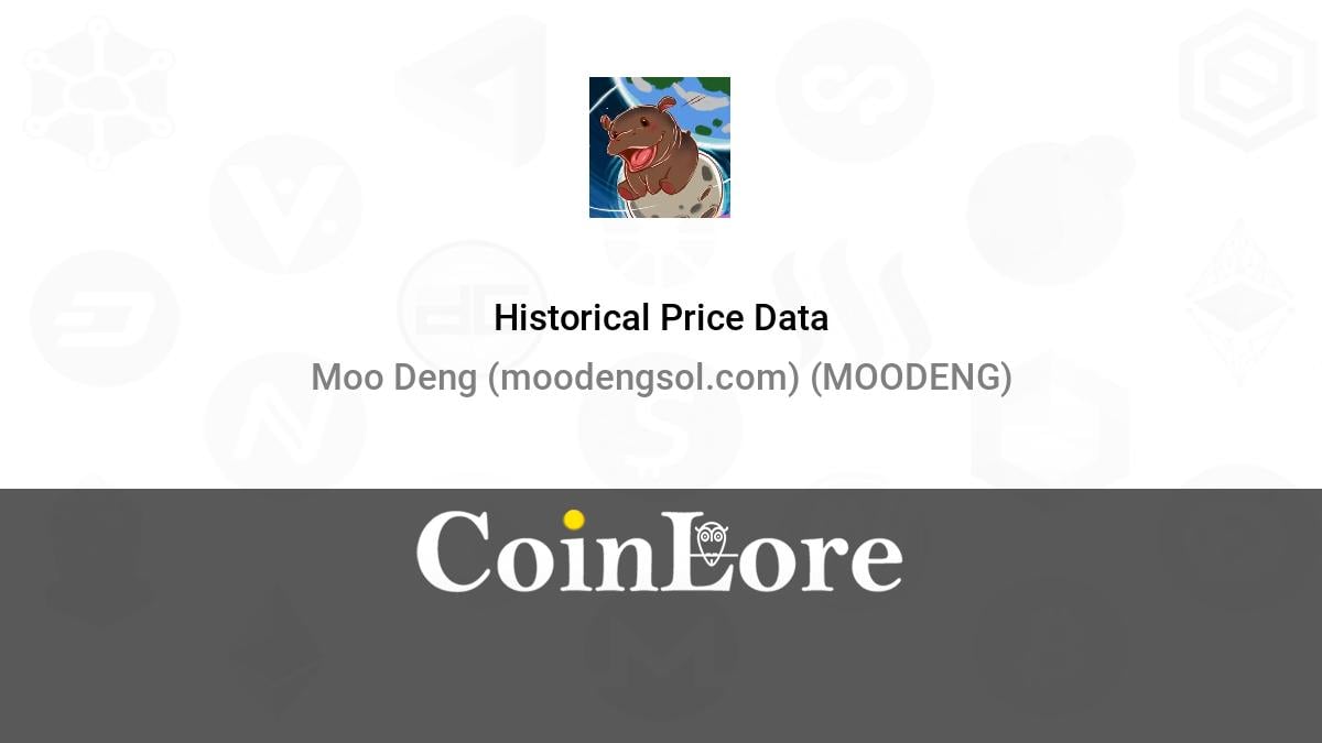 Moo Deng (moodengsol.com) (MOODENG) Historical Prices | CoinLore