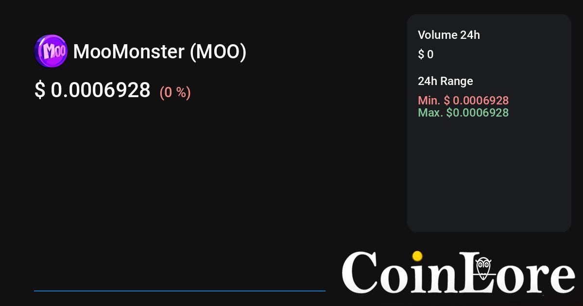 MooMonster Price, Chart, Market Cap, MOO Coin Essentials | CoinLore