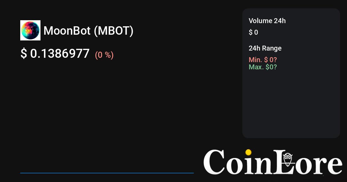 MoonBot Price, Chart, Market Cap, MBOT Coin Essentials | CoinLore