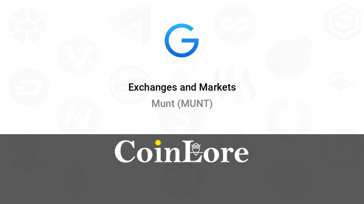 Munt (MUNT) Exchanges - Where to Buy,Sell,Trade | CoinLore