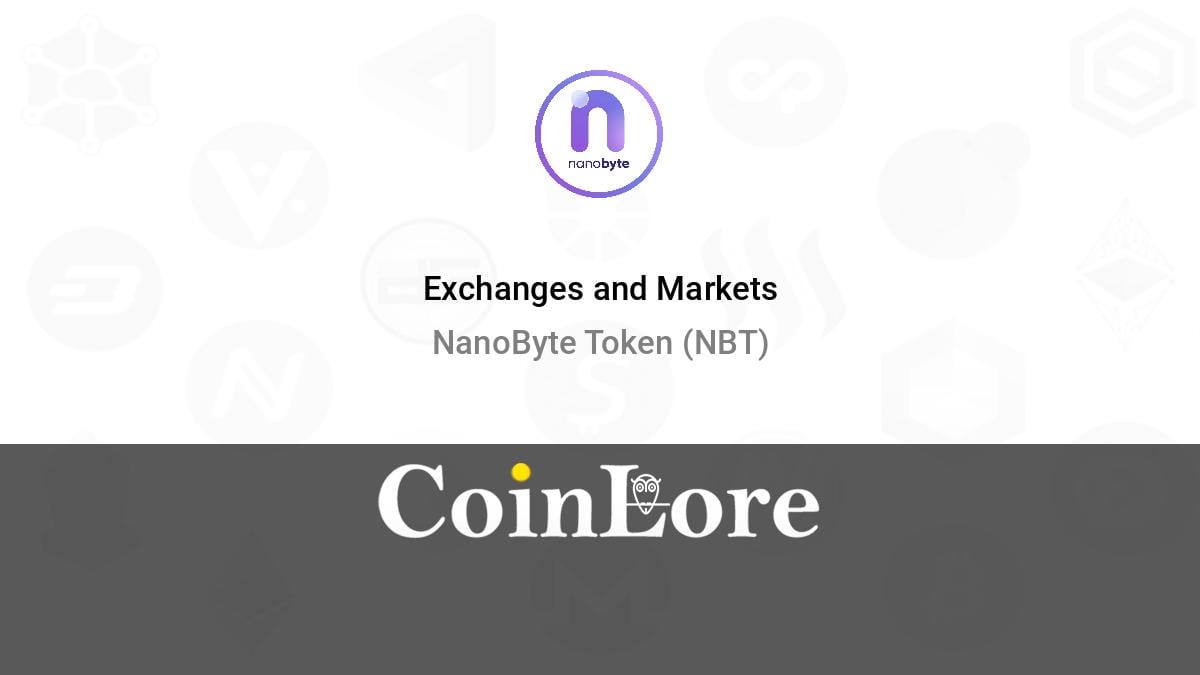 NanoByte Token (NBT) 交易| CoinLore
