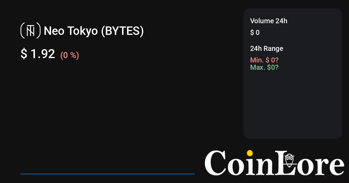 Neo Tokyo Price, Chart, Market Cap, BYTES Coin Essentials | CoinLore