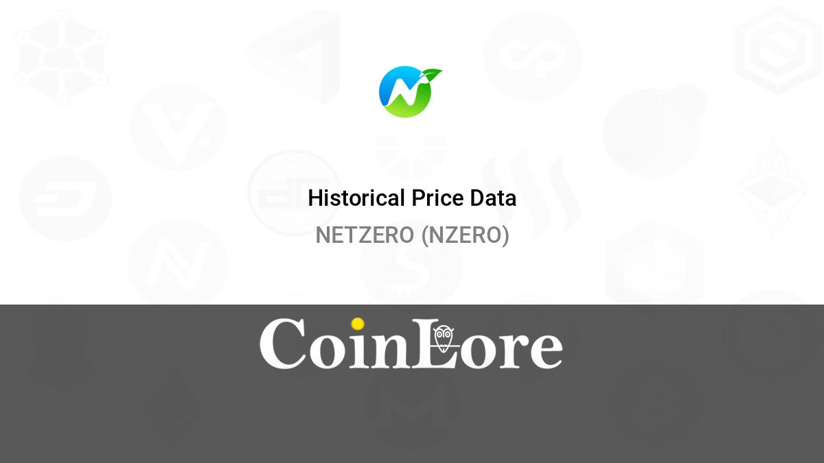 NETZERO (NZERO) Historical Prices | CoinLore