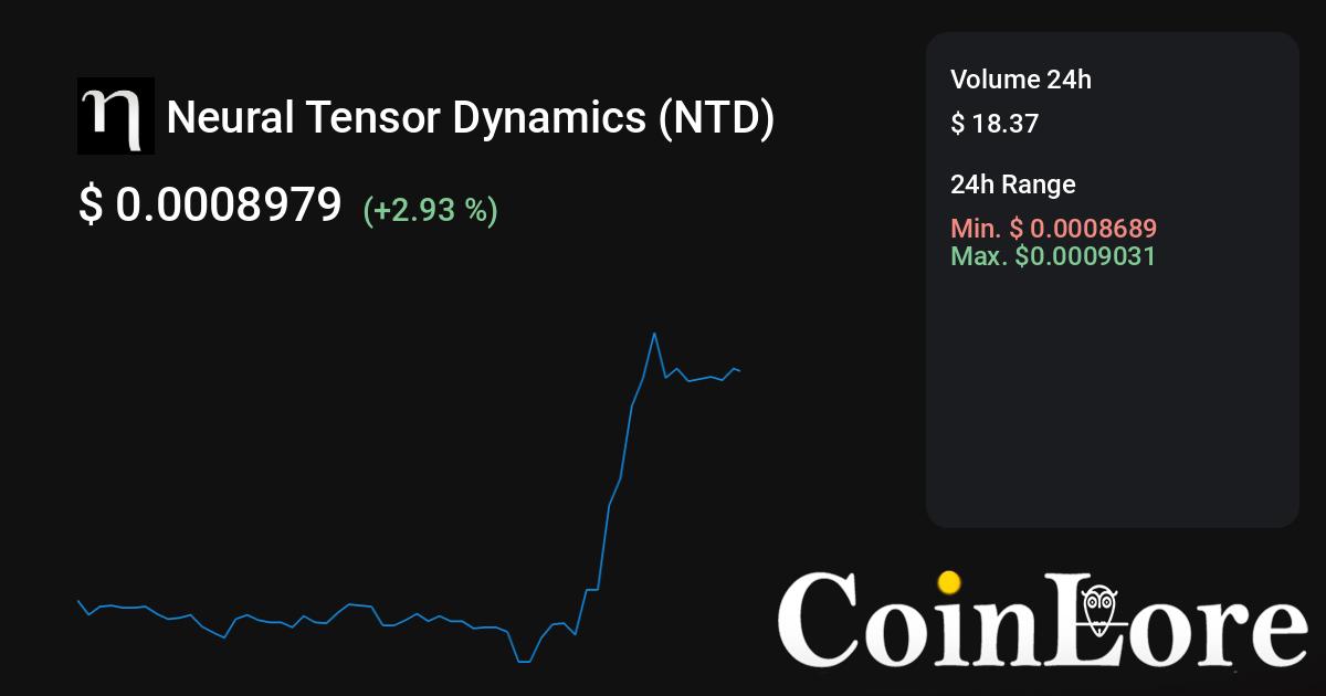 Neural Tensor Dynamics Price, Chart, Market Cap, NTD Coin Essentials | CoinLore