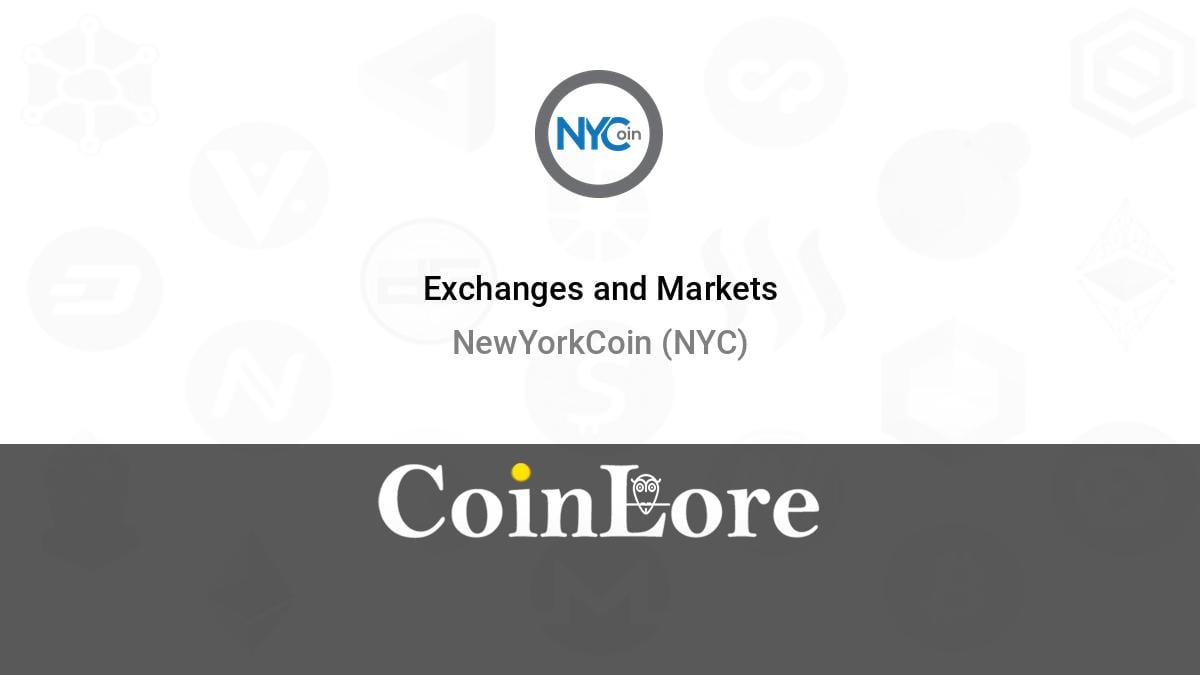 NewYorkCoin (NYC) 거래소 | CoinLore