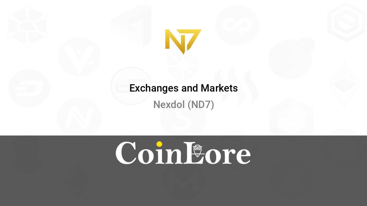 Nexdol (ND7) Exchanges - Where to Buy,Sell,Trade | CoinLore