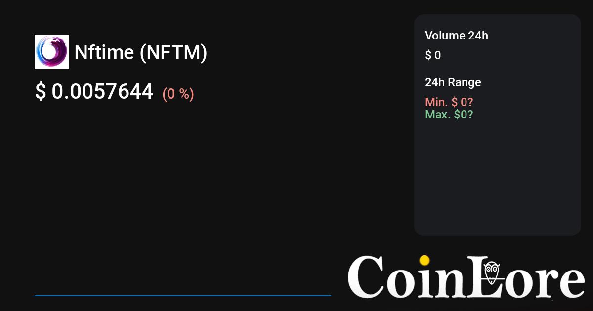 Nftime Price, Chart, Market Cap, NFTM Coin Essentials | CoinLore
