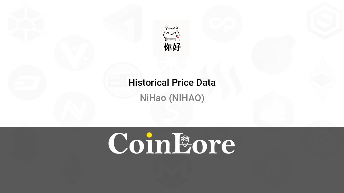 Nihao (NIHAO) Historical Prices | CoinLore