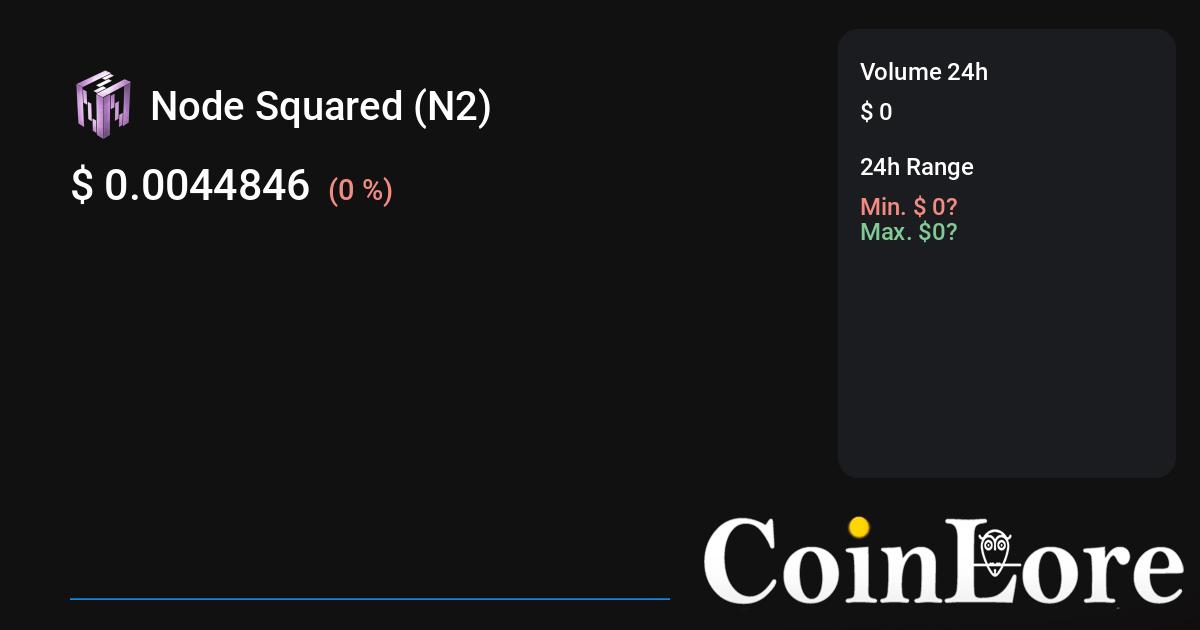 Node Squared Price, Chart, Market Cap, N2 Coin Essentials | CoinLore