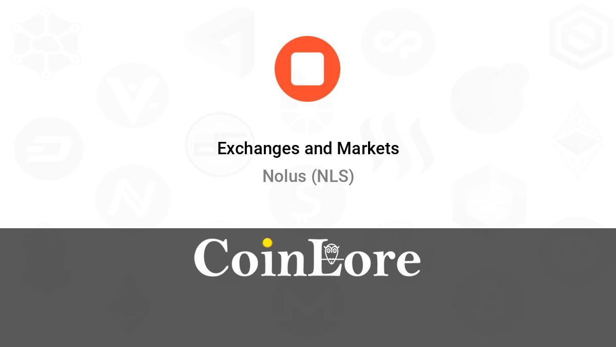 Nolus (NLS) Exchanges - Where to Buy,Sell,Trade | CoinLore