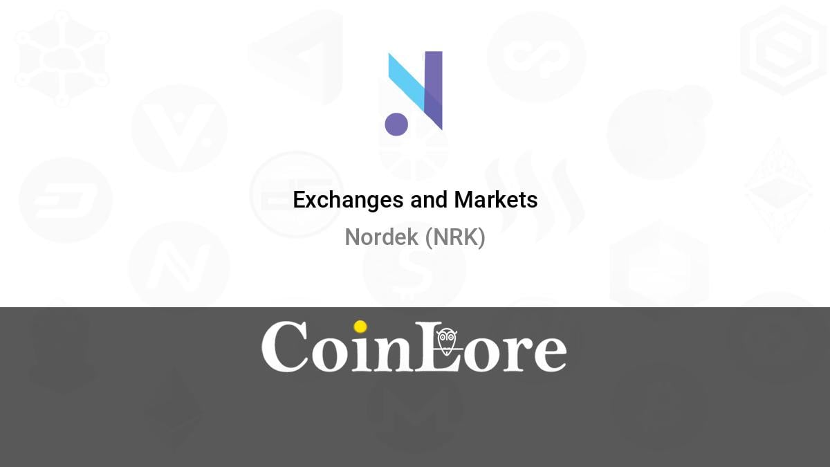Nordek (NRK) Exchanges - Where to Buy,Sell,Trade | CoinLore