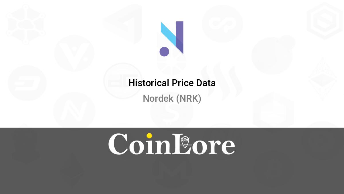 Nordek (NRK) Historical Prices | CoinLore
