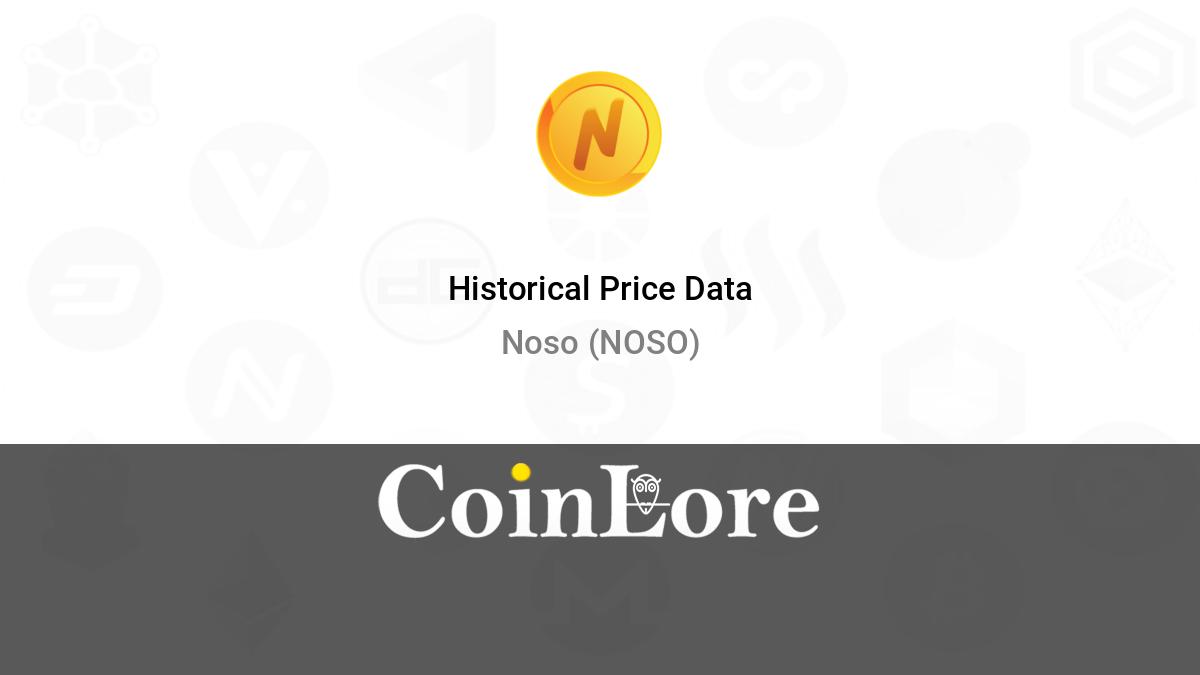 Noso (NOSO) Historical Prices | CoinLore