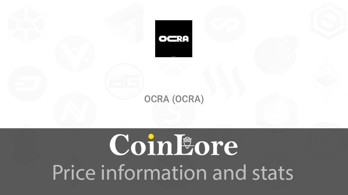 OCRA Price, Chart, Market Cap, OCRA Coin Essentials | CoinLore