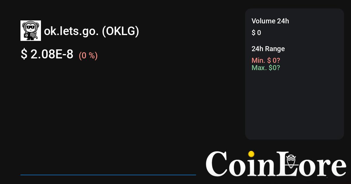 Ok.lets.go. Price, Chart, Market Cap, OKLG Coin Essentials | CoinLore