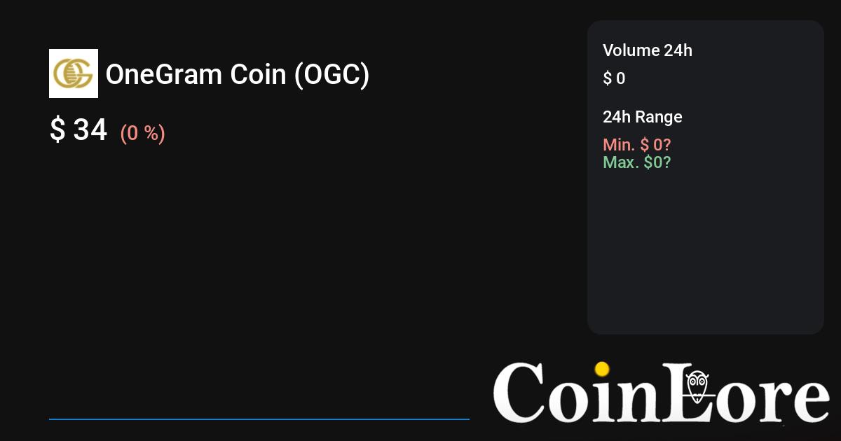 OneGram Coin Price, Chart, Market Cap, OGC Coin Essentials | CoinLore