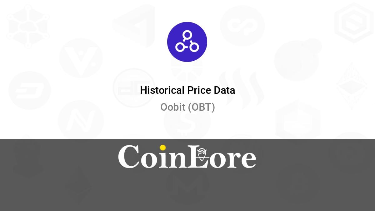 Oobit (OOB) Historical Prices | CoinLore
