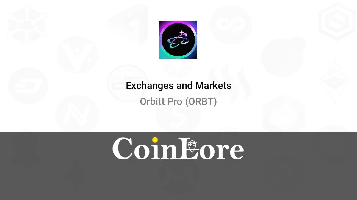 Orbitt Pro (ORBT) Exchanges - Where to Buy,Sell,Trade | CoinLore