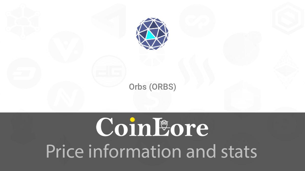 Orbs Price, Chart, Market Cap, ORBS Coin Essentials | CoinLore