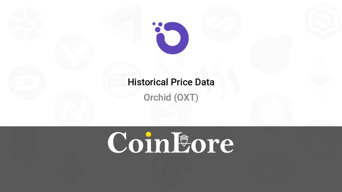 Orchid (OXT) Historical Prices | CoinLore