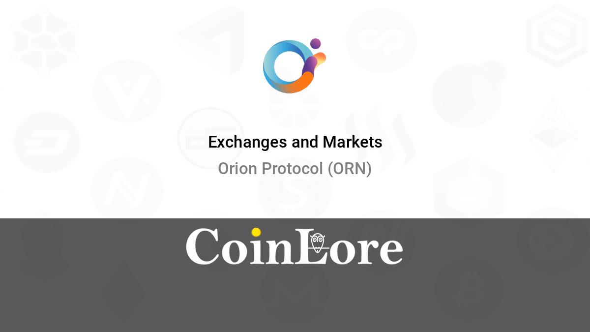 Orion Protocol (ORN) Exchanges - Where to Buy,Sell,Trade | CoinLore