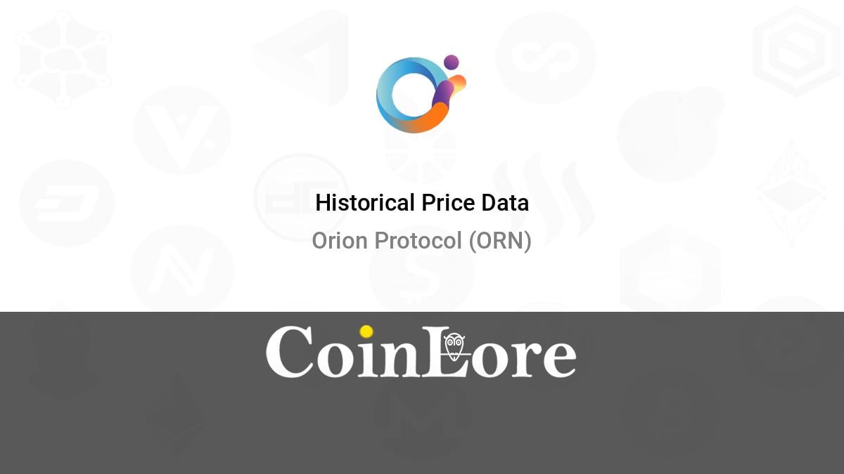 Orion Protocol (ORN) Historical Prices | CoinLore