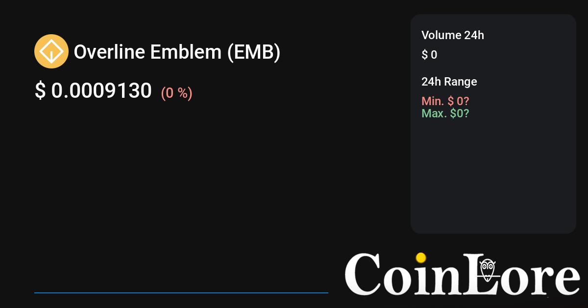Overline Emblem Price, Chart, Market Cap, EMB Coin Essentials | CoinLore