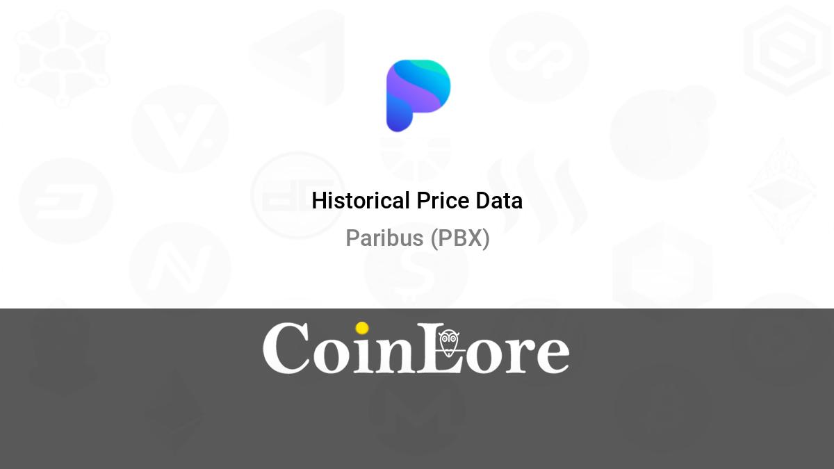 Paribus (PBX) Historische Kurse | CoinLore