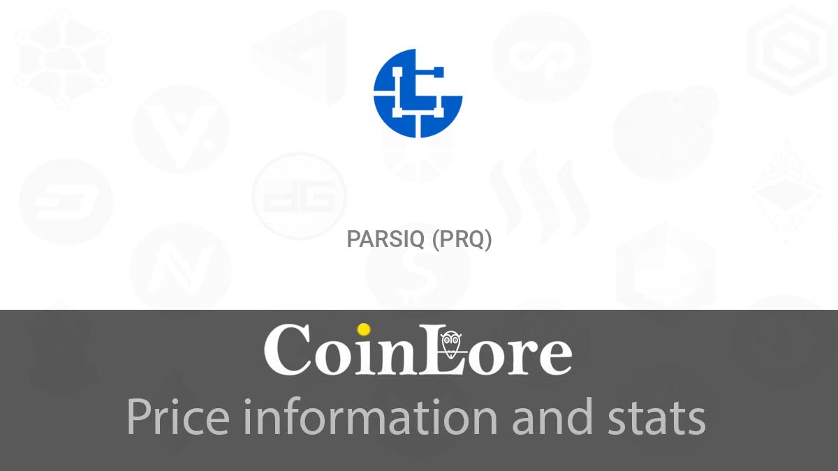 PARSIQ Price, Chart, Market Cap, PRQ Coin Essentials | CoinLore