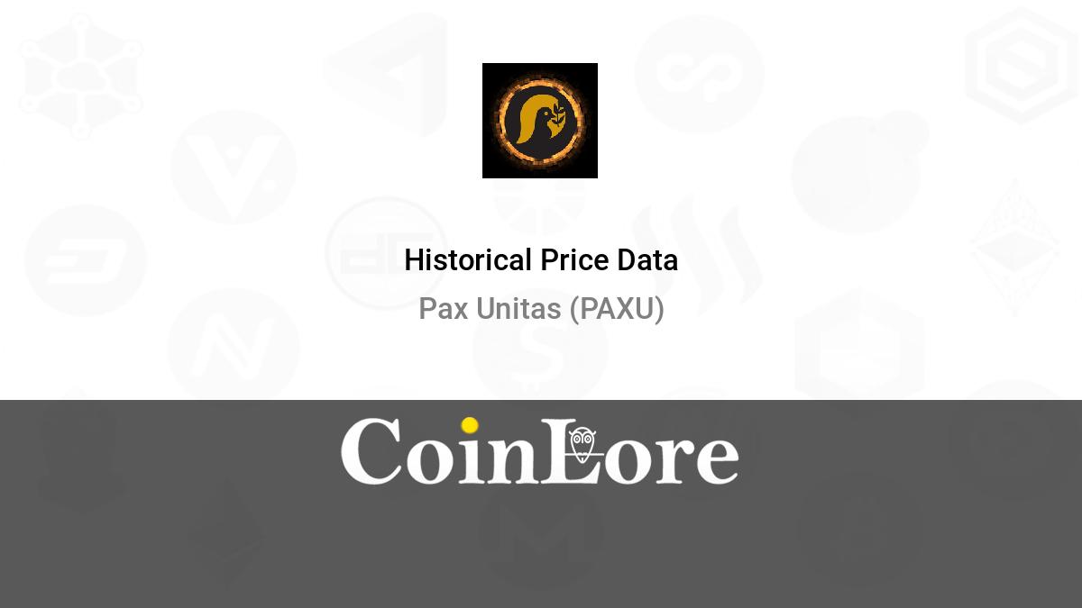 Pax Unitas (PAXU) Historical Prices | CoinLore