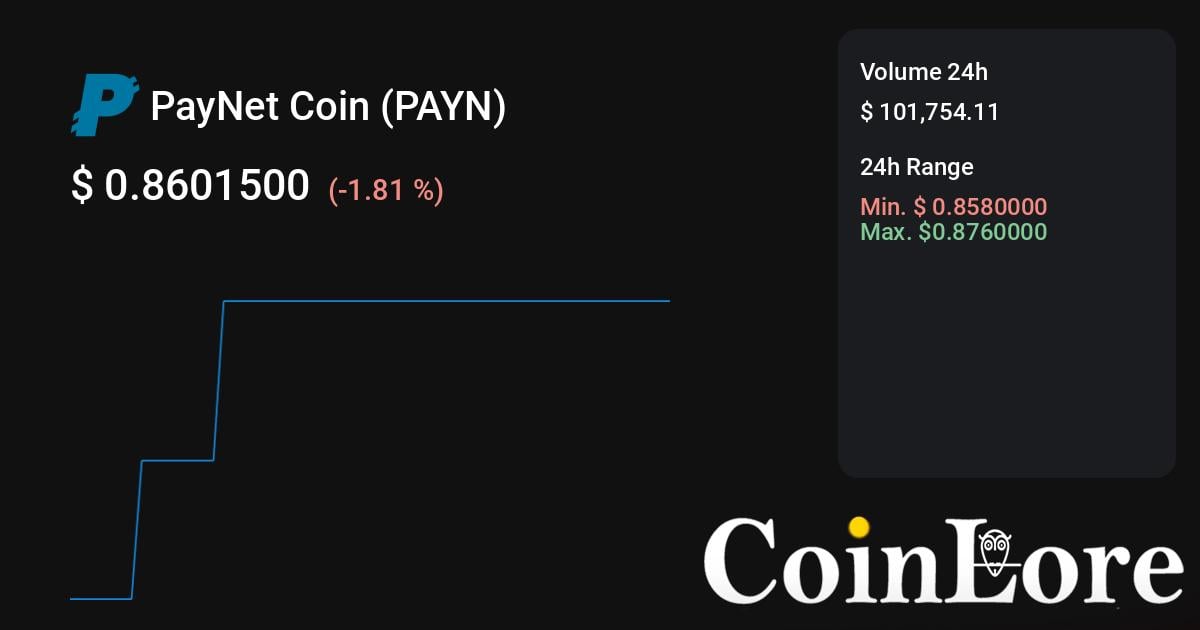 PayNet Coin Price, Chart, Market Cap, PAYN Coin Essentials | CoinLore