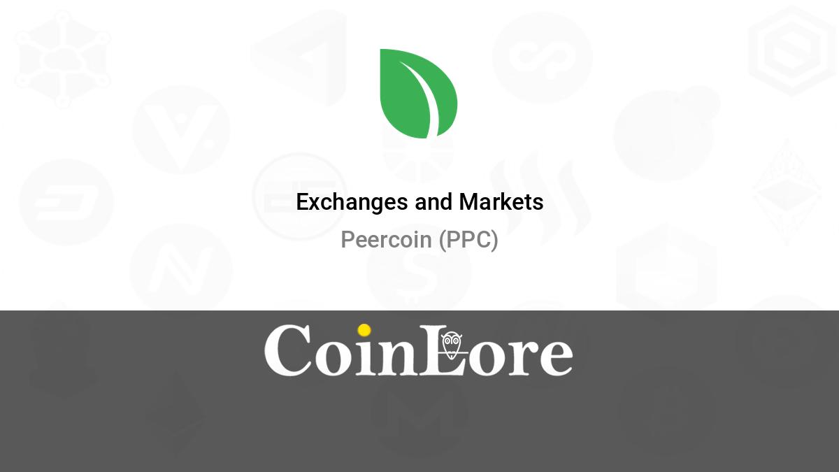 피어코인 (PPC) 거래소 | CoinLore
