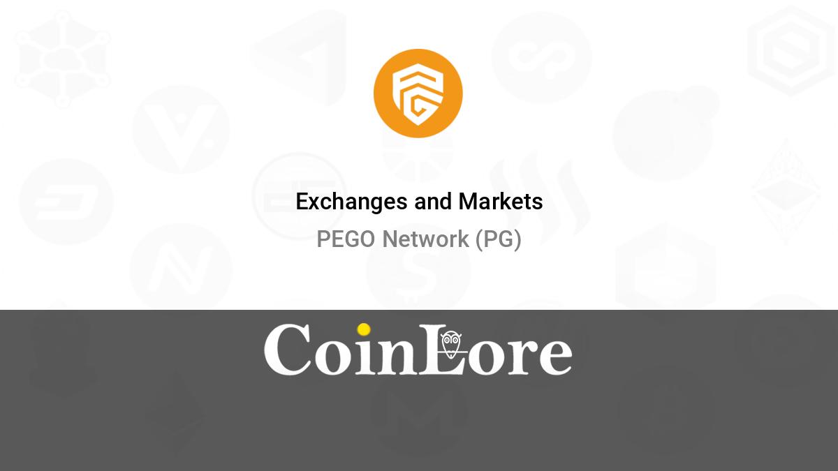 PEGO Network (PG) Exchanges - Where to Buy,Sell,Trade | CoinLore