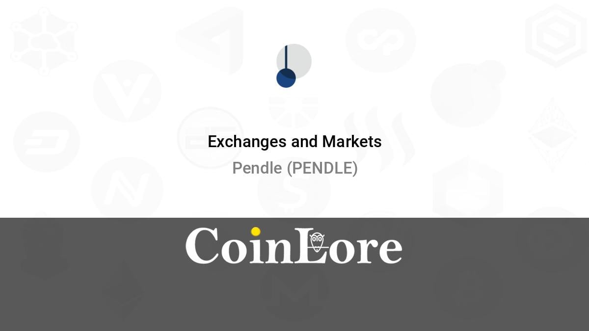 Pendle (PENDLE) Exchanges - Where to Buy,Sell,Trade | CoinLore