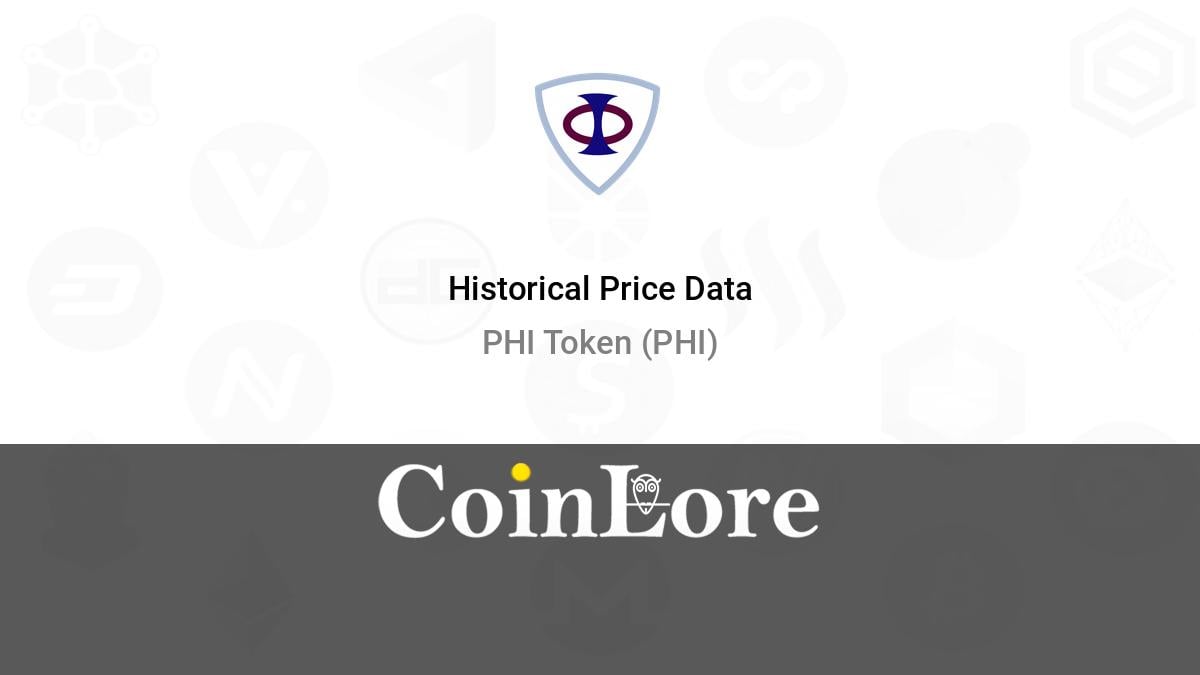 PHI Token (PHI) Historical Prices | CoinLore