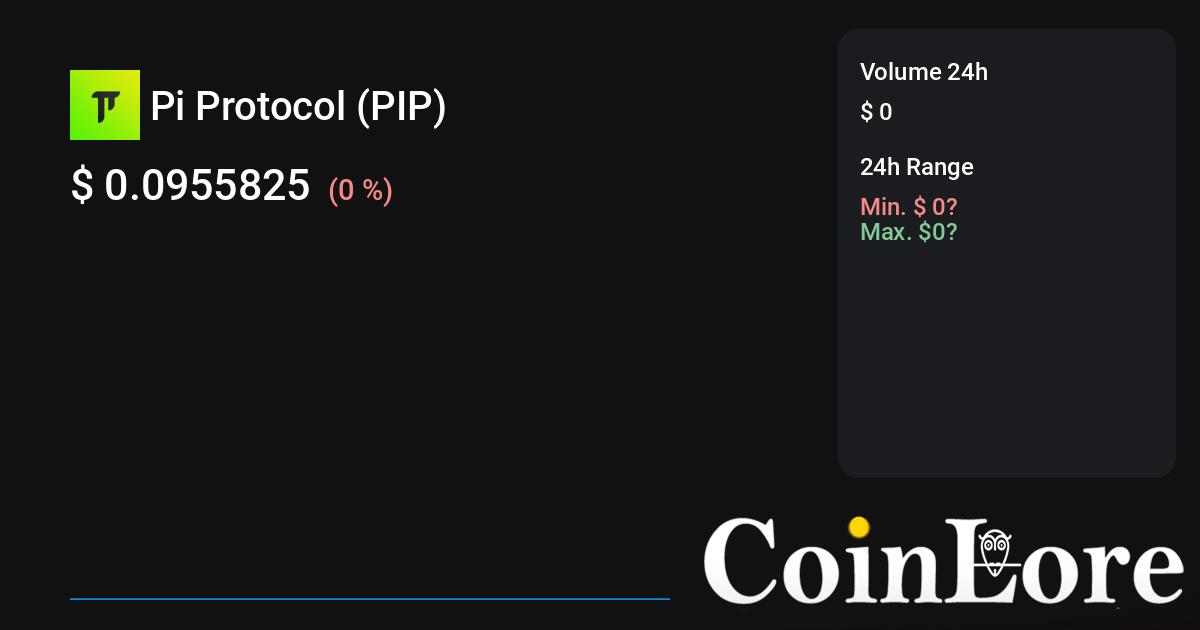 Pi Protocol Price, Chart, Market Cap, PIP Coin Essentials | CoinLore
