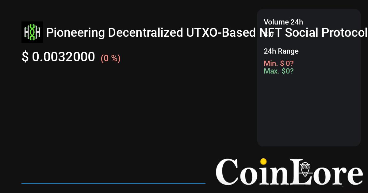 Pioneering Decentralized UTXO-Based NFT Social Protocol Price, Chart, Market Cap, HXXH Coin ...