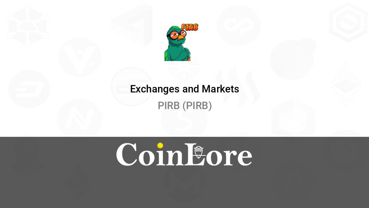 PIRB (PIRB) Exchanges - Where to Buy,Sell,Trade | CoinLore