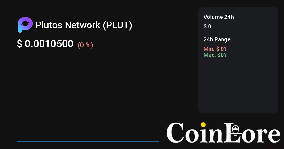 Plutos Network Price, Chart, Market Cap, PLUT Coin Essentials | CoinLore