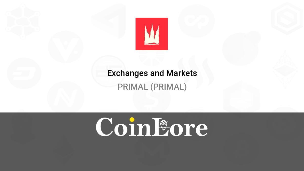 PRIMAL (PRIMAL) Exchanges - Where to Buy,Sell,Trade | CoinLore