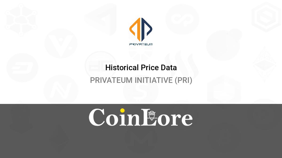 PRIVATEUM INITIATIVE (PRI) Historical Prices | CoinLore